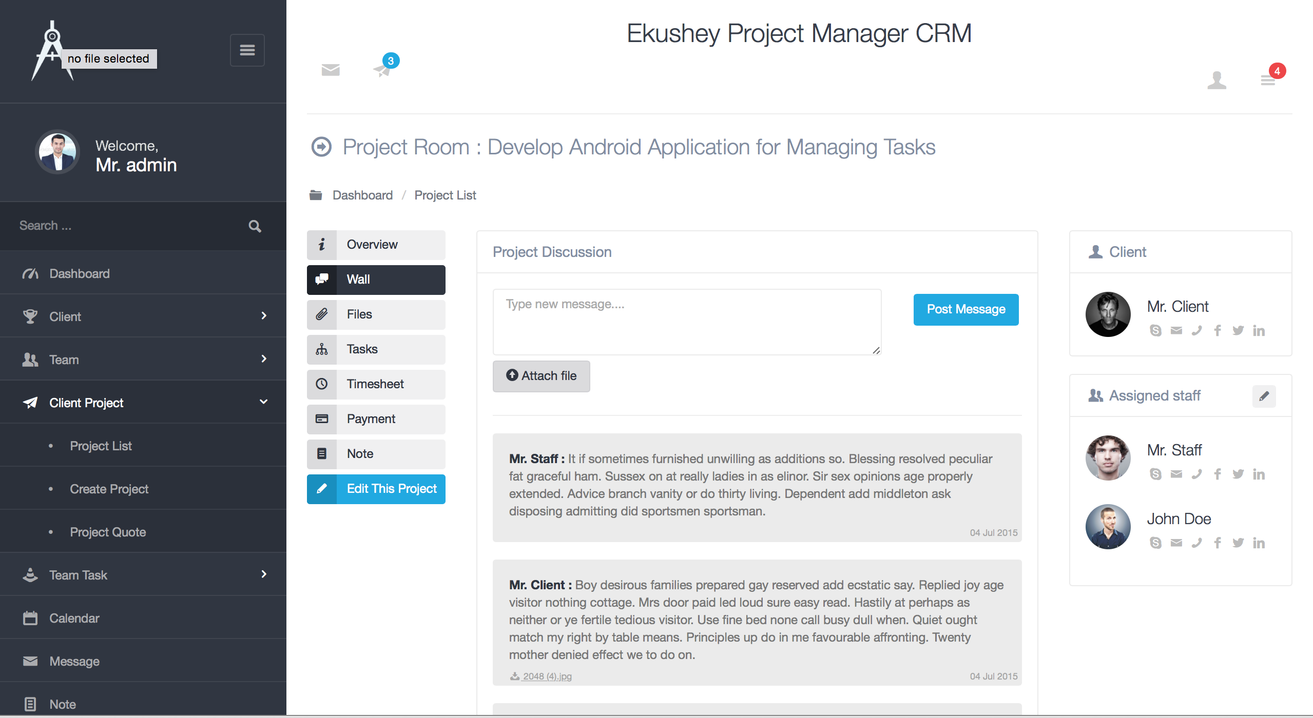 Ekushey Project Manager CRM by Creativeitem | CodeCanyon